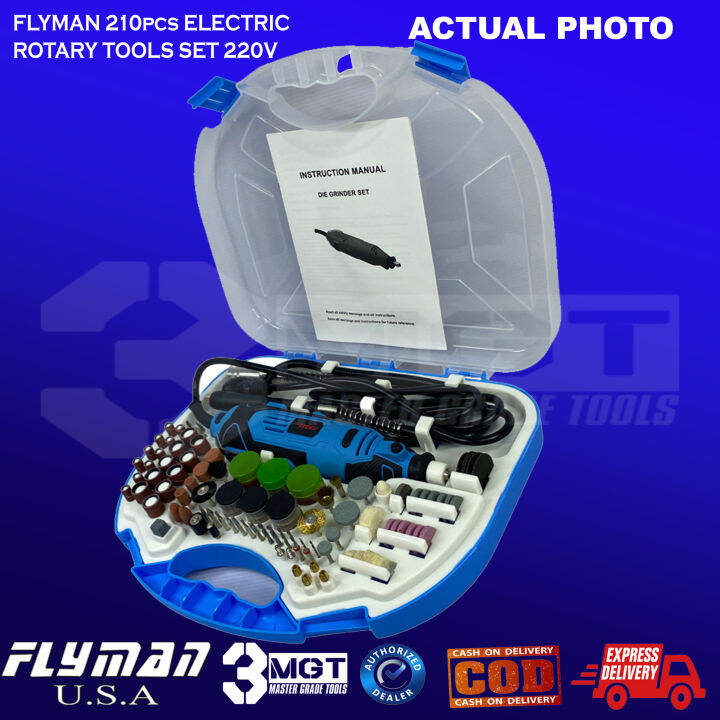 Original Flyman 210Pcs. Rotary Tool Set micro die grinder (PORTING ...