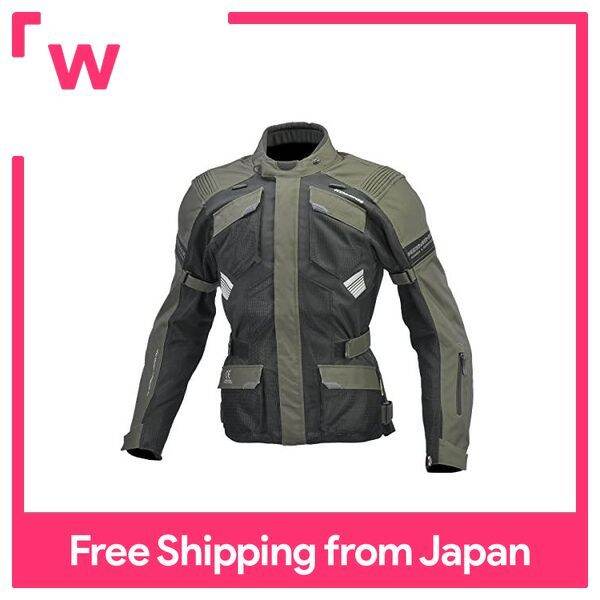 JK-142มอเตอร์ไซค์ Komine ปกป้องการผจญภัยเสื้อแจ็กเก็ตตาข่ายสีเขียวมะกอก L | Lazada.co.th