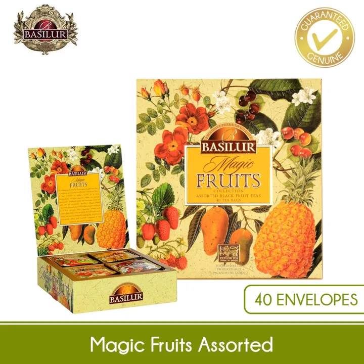 BASILUR TEA "Magic Fruits" Collection Assorted Black Fruit Teas (10 Tea ...