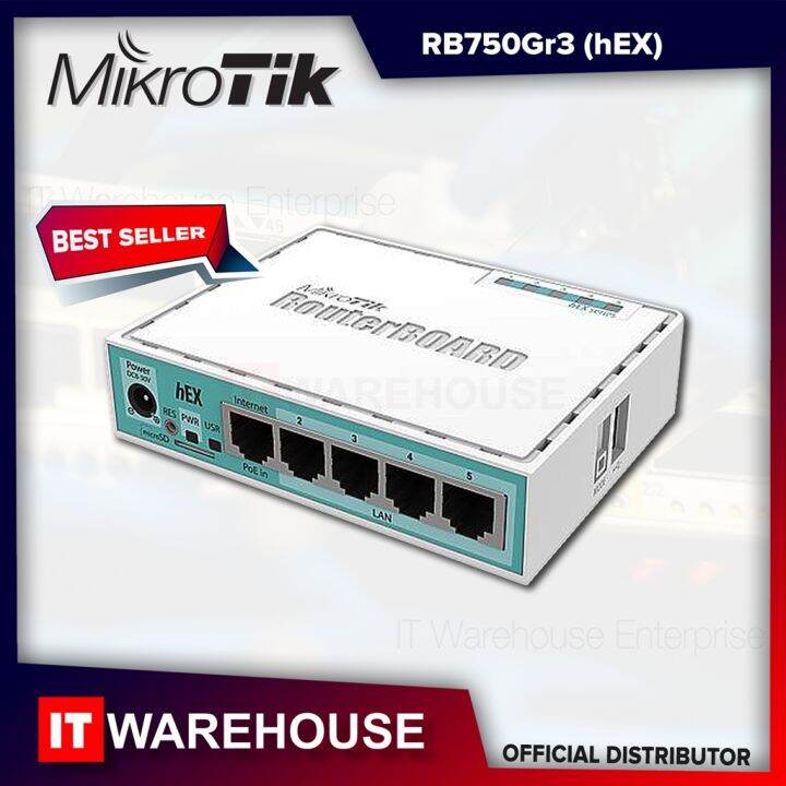 Mikrotik RB750 Gr3 hEX 5-port Gigabit Management Router | Lazada PH