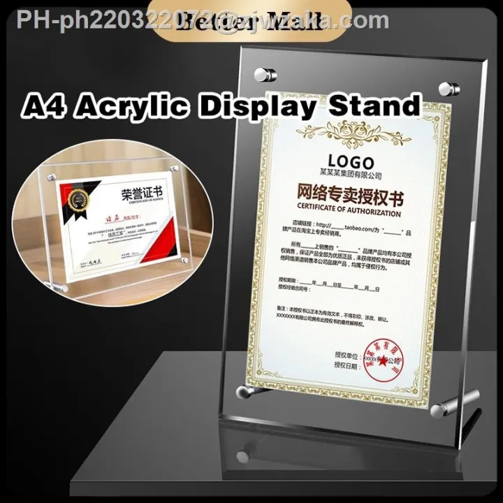 picture standee A4 Acrylic Display Stand Acrylic Photo Frame Product ...