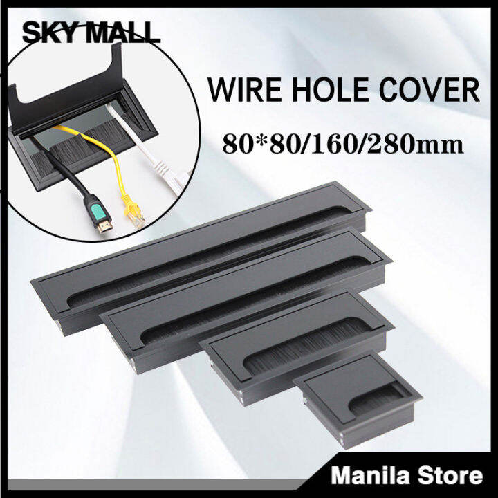 Cable Hole Cover Aluminum Alloy Square Rectangle Wire Cable Holder ...