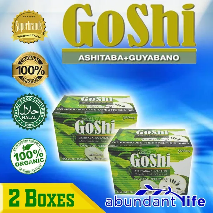 2 BOXES GOSHI ASHITABA GUYABANO 60 CAPSULES ORIGINAL SOLD BY ABUNDANT ...