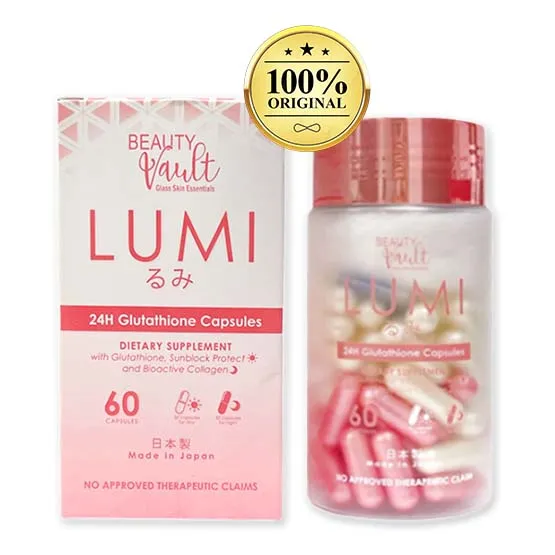 Lumi 24H Skin Whitening Glutathione Capsules by Beauty Vault (60 Capsules) | Lazada PH