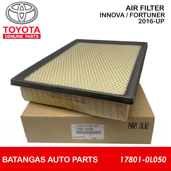Toyota Air Filter For Innova / Fortuner 2016-Up Part No: 17801-0L050 ...