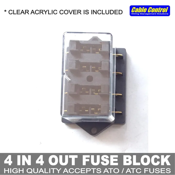Cable Control FUSE BLOCKS 4 in 4 out with Connector Quick Disconnect ...