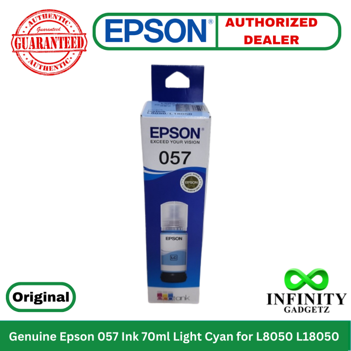 Genuine Epson 057 Ink 70ml for L8050 L18050 Light Cyan | Lazada PH