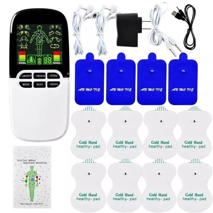 Multi-Functional Dual Outputs Electronic Muscle Stimulator Massage Tens ...