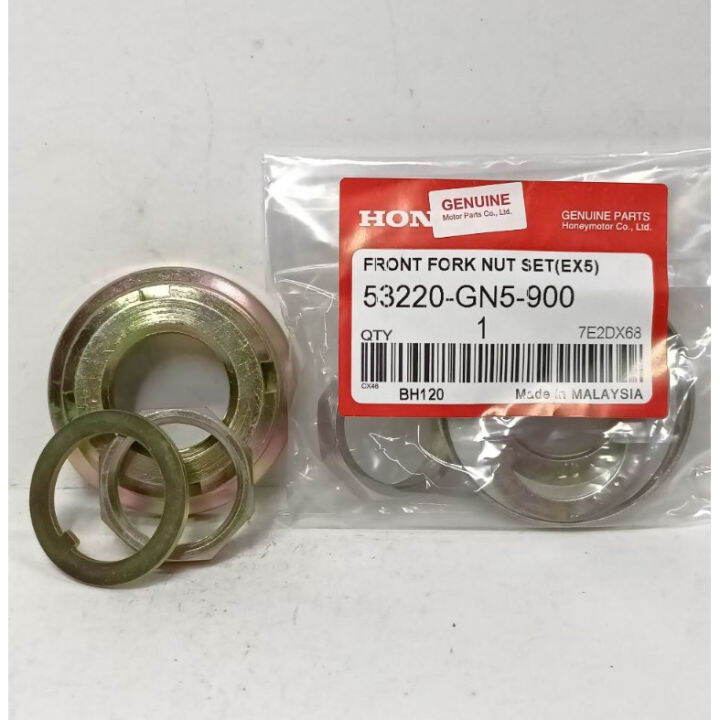 HONDA EX5 EX5 DREAM FRONT FORK NUT COMPLETE SET STEERING STAND NUT SET ...