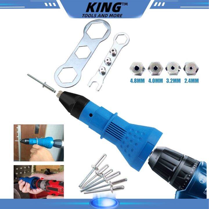 Electric Pull rivet gun adapter Riveting Nut Gun riveting tool insert ...