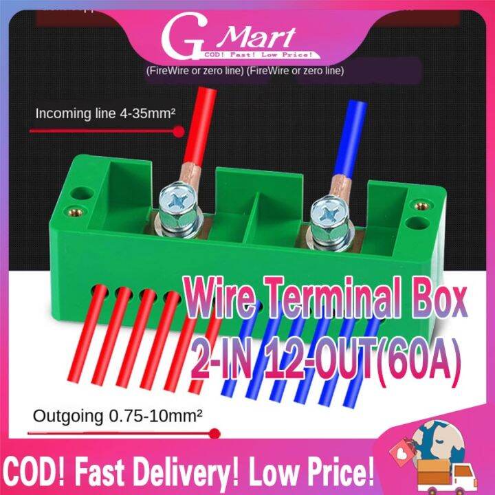 Single Phase 2 In 12 Out 660V Junction Box Quick Connect Terminal Box ...