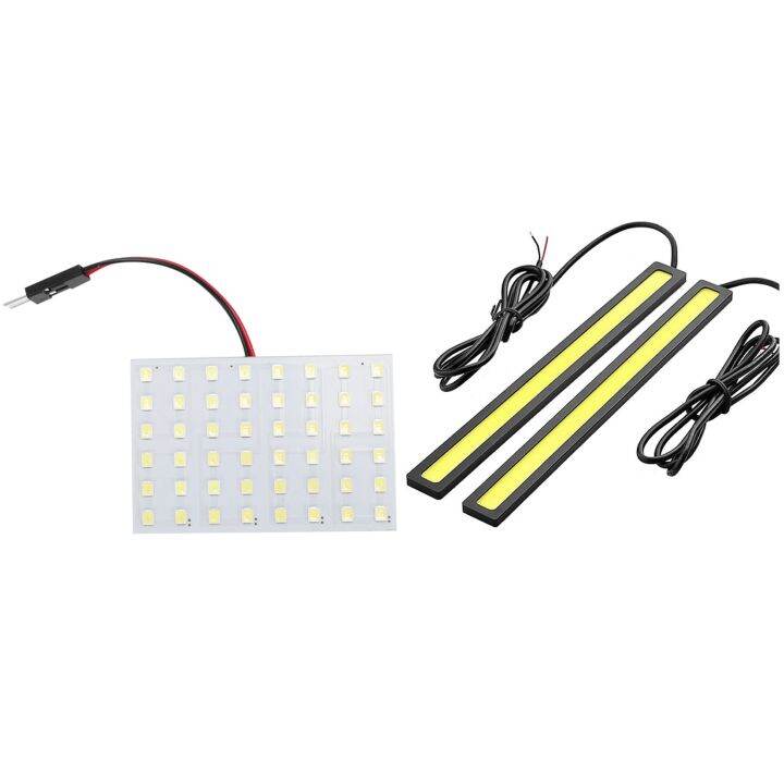 White 1210 SMD 48 LED Car Interior Dome Light Panel W T10 BA9S Festoon ...