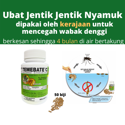 Temebate - Ubat Jentik Jentik Nyamuk ; Mosquito Larvae Killer ...