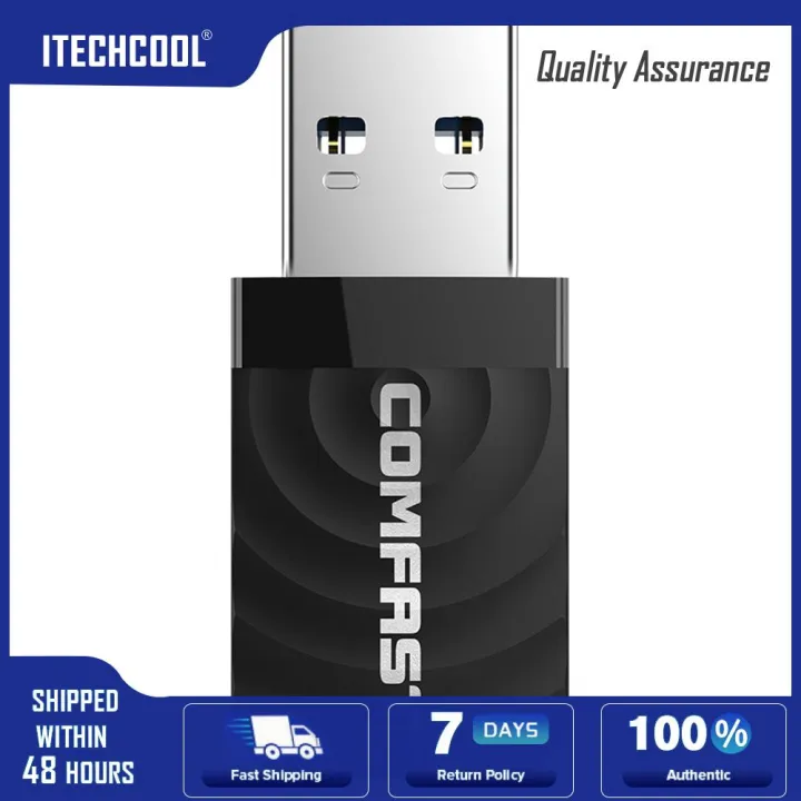 COMFAST USB Wireless Network Card 1300Mbps WiFi Dongle Adapter 802.11 b ...
