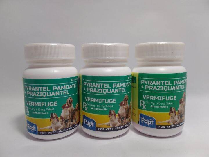 [CL REYES AGRIVET] 3 BOTTLE VERMIFUGE TAB (90TABLETS)/ DE WORMER/PANG ...