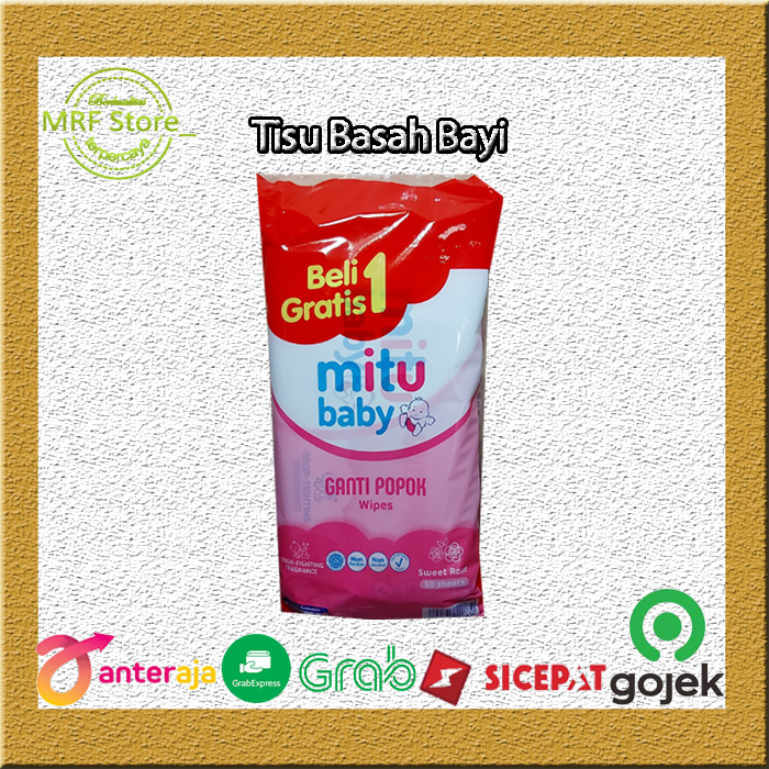 Tissue mitu Baby Tisu Basah 50'S // Tisu paseo Pengganti Popok Wangi ...
