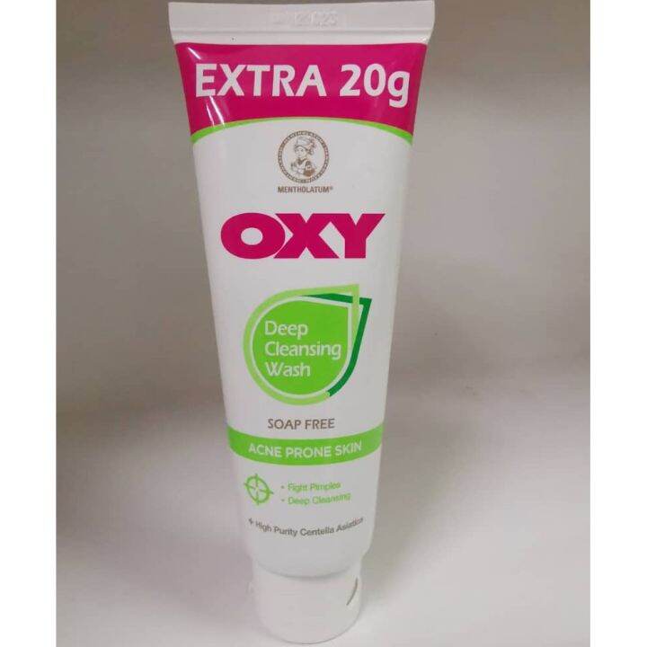 MENTHOLATUM OXY DEEP CLEANSING WASH SOAP ACNE PRONE SKIN 100+20G | Lazada