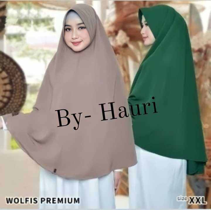 JILBAB BERGO PET INSTAN BAHAN WOLFIS PREMIUM UKURAN XXL | Lazada Indonesia