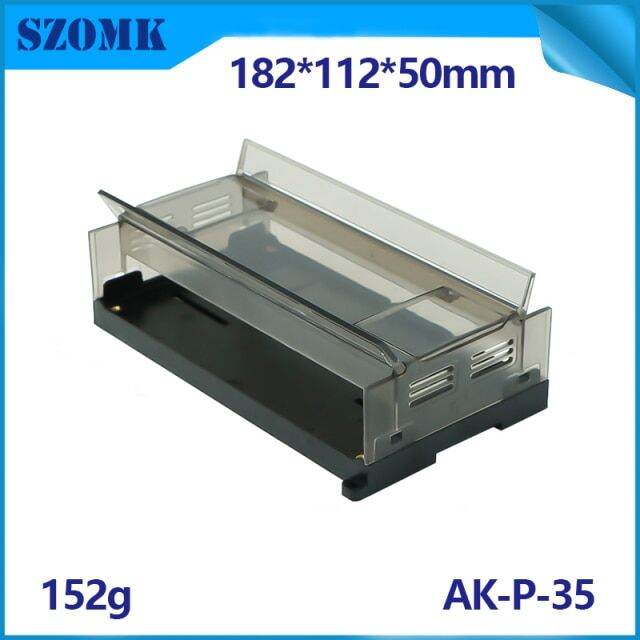 Din Rail Clear Cover Plastic Box Szomk Plastic Enclosure Casing For ...