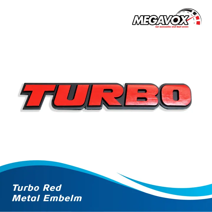 Turbo Red Metal Emblem | Lazada PH