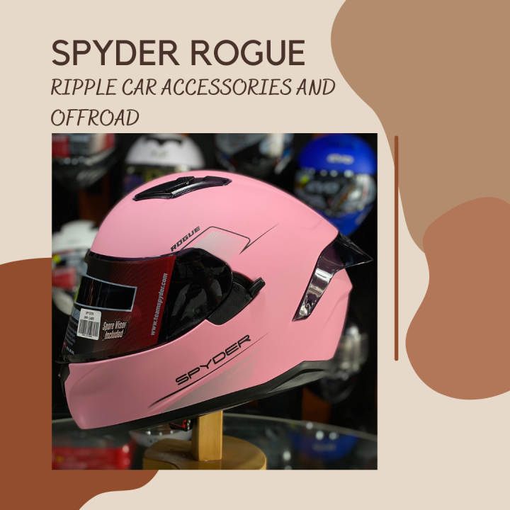Spyder rogue 9001 m s matte pink dual visor fullface helmet RIPPLE ...