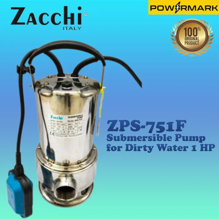 ZACCHI ZPS-751F Submersible Pump for Dirty Water 1 HP [POWERMARK | ZWP ...