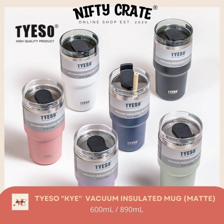 Original Tyeso New KYE w/ SILICONE Straw vacuum insulated tumbler ...