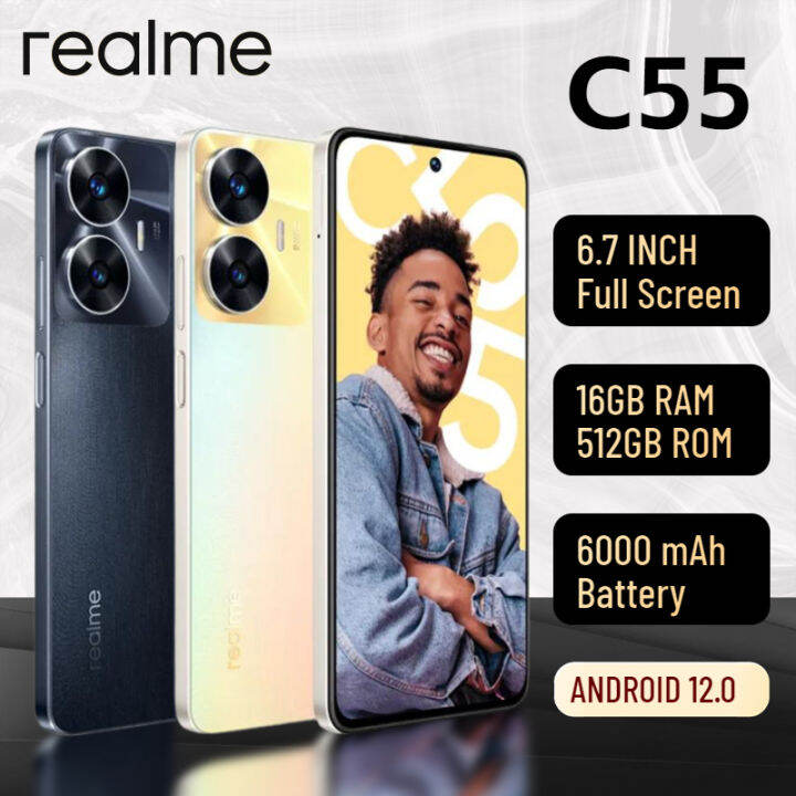 Realme C55 Cellphone [16GB RAM+512GB ROM] 6.7 inch original cellphone ...