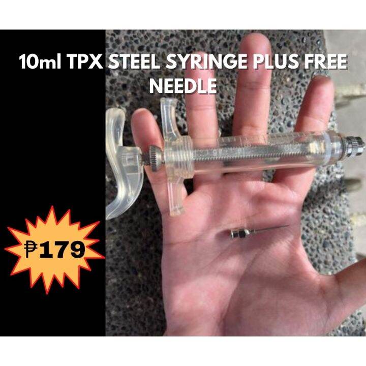 COD 10ML SYRINGES (Original TPX) 1-FREE NEEDLE for Pig cattle animals ...