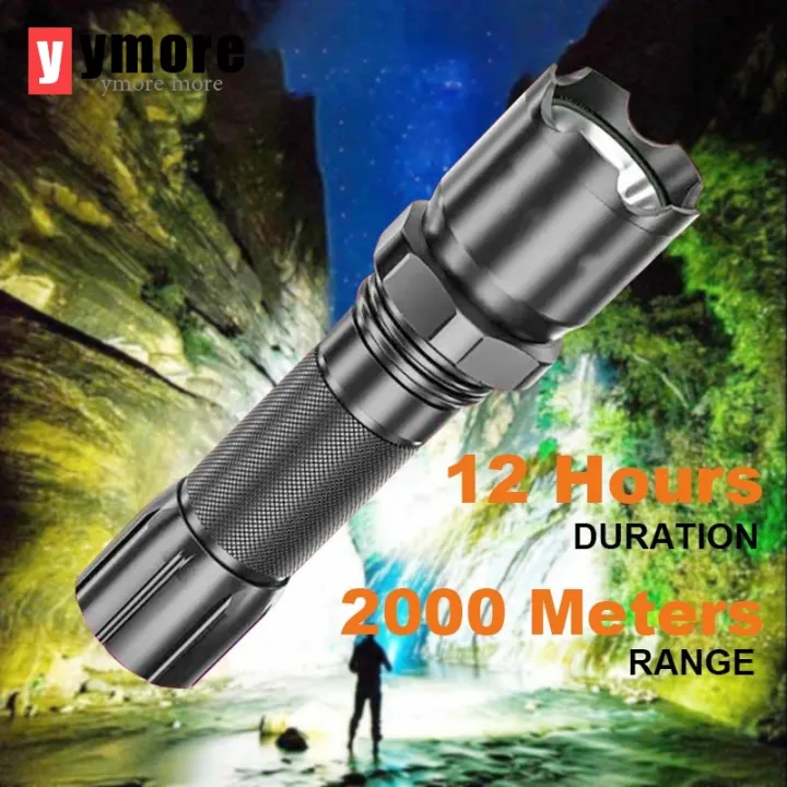 COD Rechargeable Tactical Flashlight Spotlight Ultra Bright LED 2500 ...