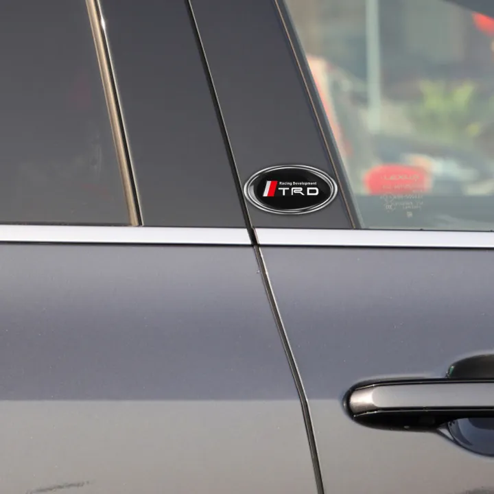 3D three-dimensional car body window oval car sticker for Toyota TRD ...