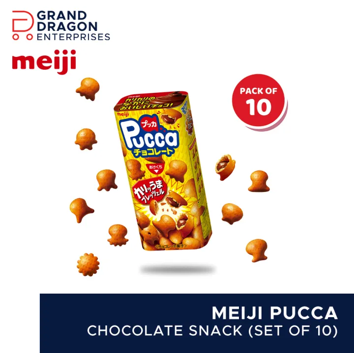 Meiji Pucca Chocolate Snack (Set of 10) | Lazada PH