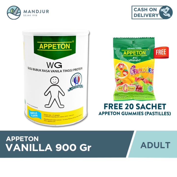 Appeton Weight Gain Adult Vanilla 900 gr - Susu Tinggi Protein Penambah ...