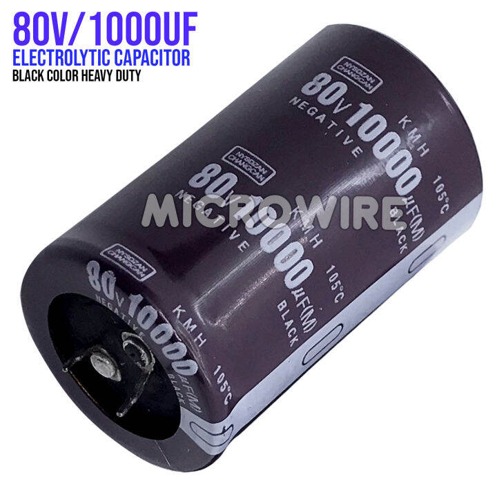 35x60mm 80V 10000uF Electrolytic Capacitor Filter Current Condenser For ...