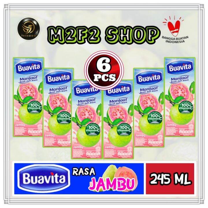 Jus Buavita Rasa Jambu Kotak | Juice Guava - 245 ml (Kemasan 6 Pcs ...