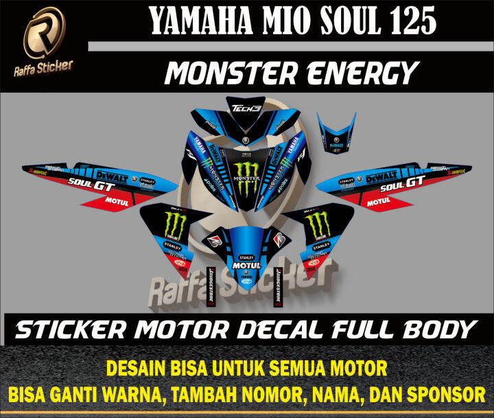 Sticker striping motor full body stiker decal Soul Gt 125 full body ...