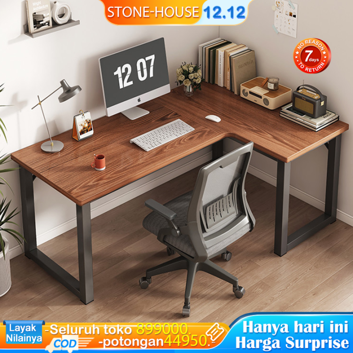 Meja L Meja Kantor Serbaguna Meja Kerja Meja Belajar Murah L shaped Desk | Lazada Indonesia