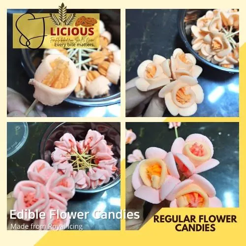 EDIBLE FLOWER CANDIES (20 PCS) Small Sized | Flower Candy for Cake • 4 ...