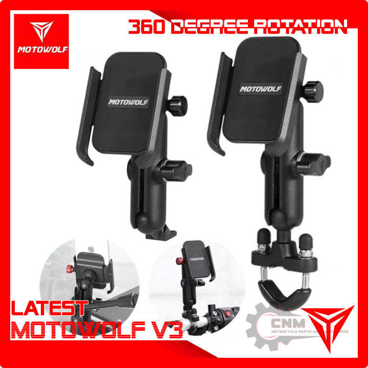 Motowolf Phone Holder v3 360 Degree Rotation Motowolf cp Holder Alloy ...
