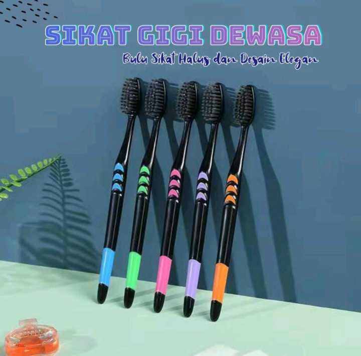 Sikat Gigi Dewasa Hitam / Sikat Pembersih Gigi | Lazada Indonesia
