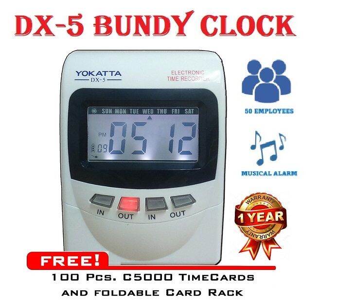 Electronic Digital Bundy Clock Time Attendance recorder machine DTR ...