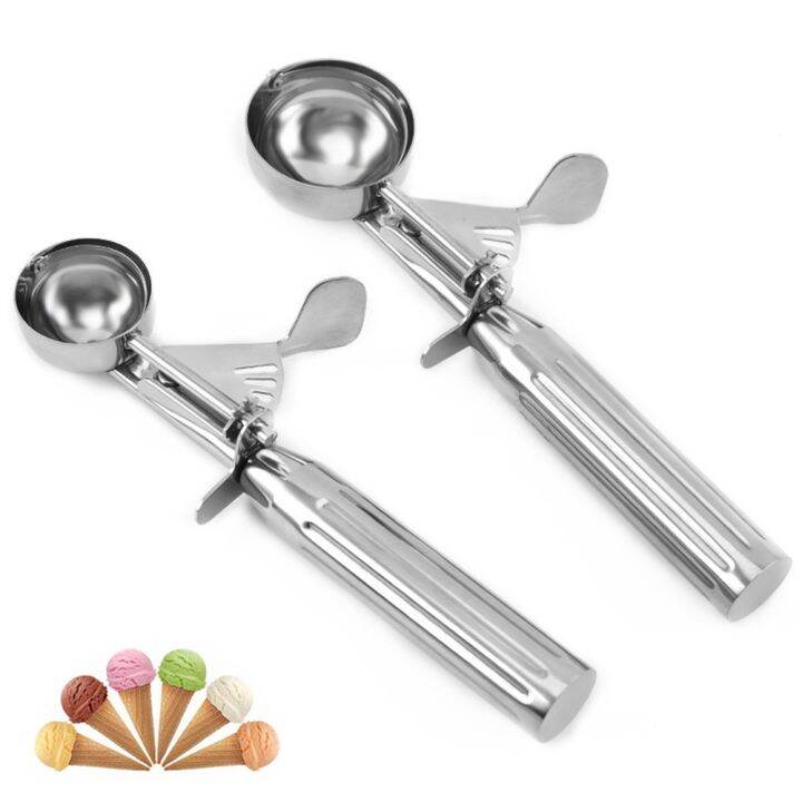 SXSA แป้งคุกกี้ทนทานมีทริกเกอร์ที่ตักไอศกรีมทรงแตงโมเค้กที่ตักไอศกรีมแ ...