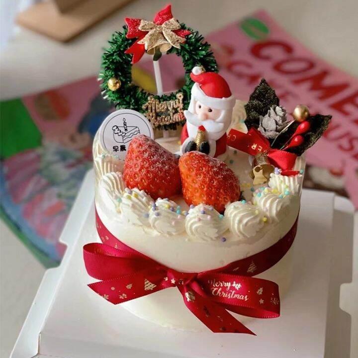 Christmas Grass Circle Christmas Tree Cake Plug In T Elk Soft Clay