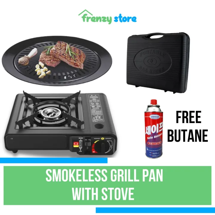 SMOKELESS PAN SINGLE STOVE FREE BUTANE, Samgyup Grill,Samgyupsal Grill ...