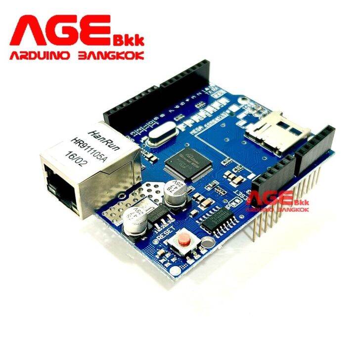 Ethernet Shield W5100 สำหรับ Arduino UNO Mega1280 2560 พร้อมช่อง SD Card | Lazada.co.th