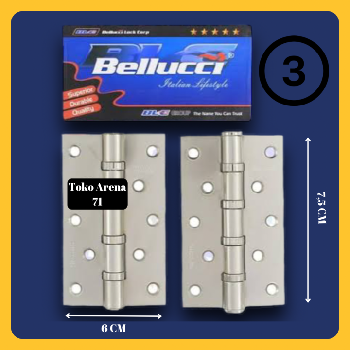 Engsel Bellucci 3 inch 3” 3inch Engsel Pintu Beluci Belluci Bellucci ...