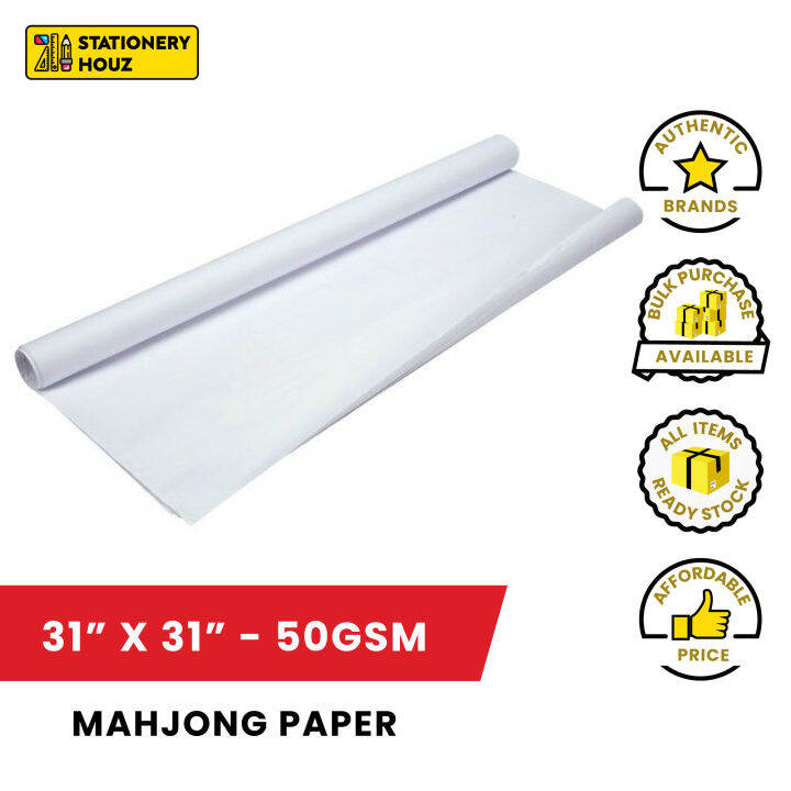 Stationery Houz Mahjong Paper 50g - 31" x 31" / Mahjong Paper Roll ...