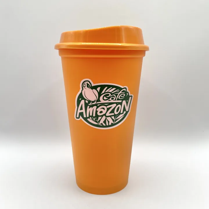 แก้วอเมซอน แก้ว amazon Cafe Amazon Reusable Cup สีส้ม 16 Oz. Colorful ...