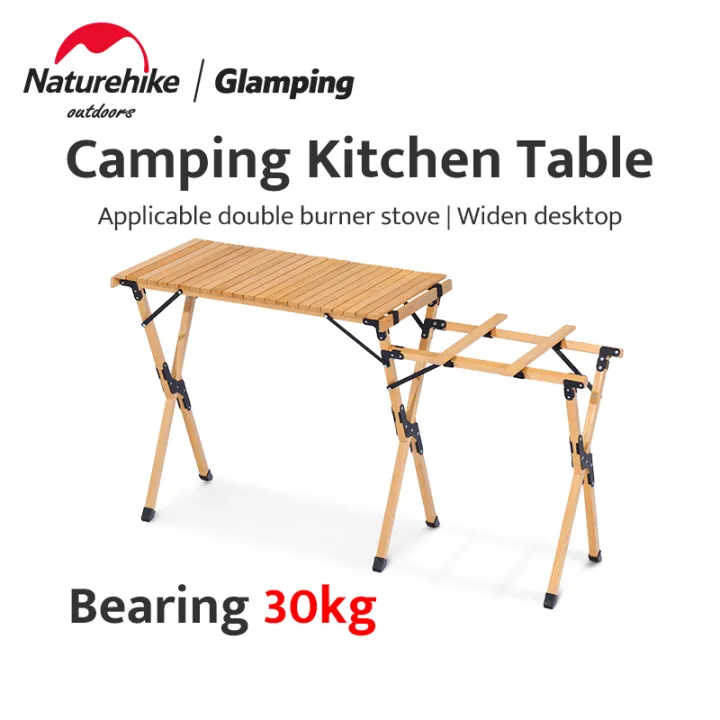 Naturehike Camping Kitchen Table Portable Camping Egg Roll Table Picnic ...