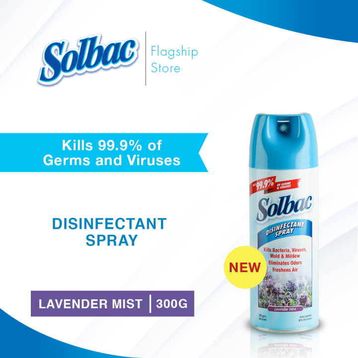 Solbac Disinfectant Spray - Lavender Mist 300g | Lazada PH